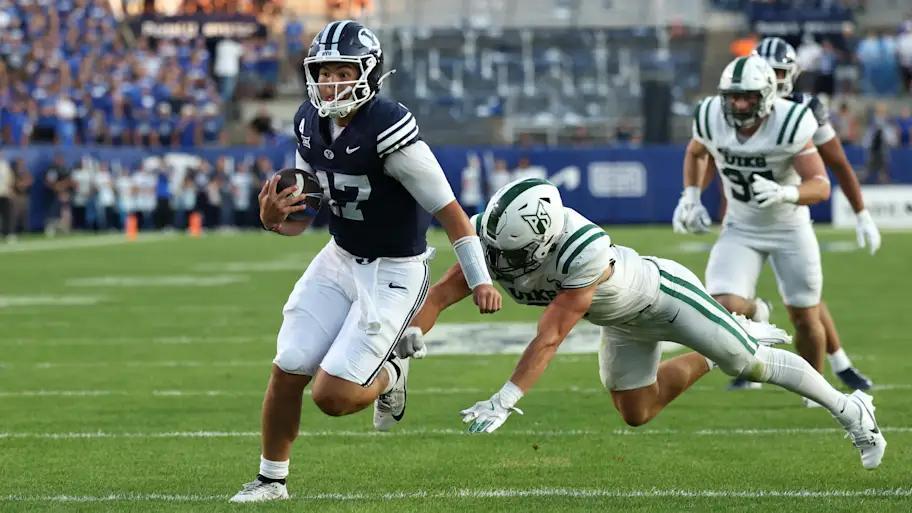 How BYU QB Bear Bachmeier Compared to Big 12 Peers in Week One - NewsBreak