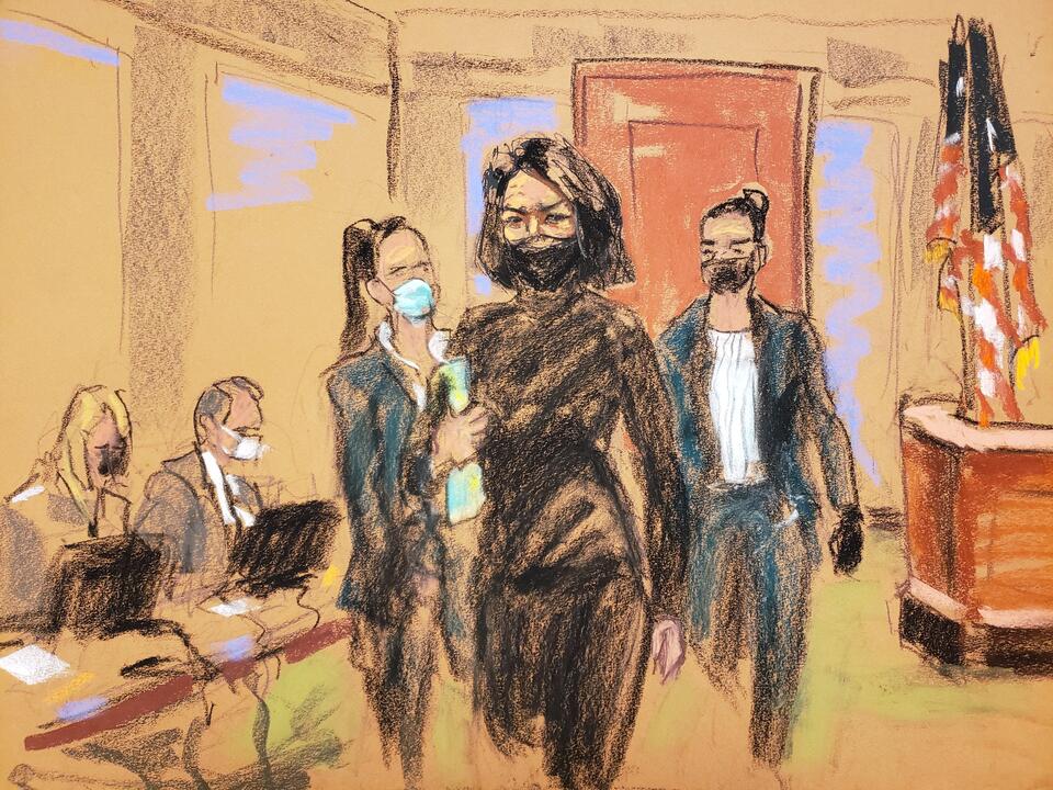 Ghislaine Maxwell trial : Epstein’s massage table brought into court as ...