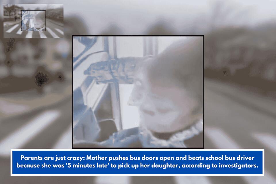 Parents are just crazy: Mother pushes bus doors open and beats school ...