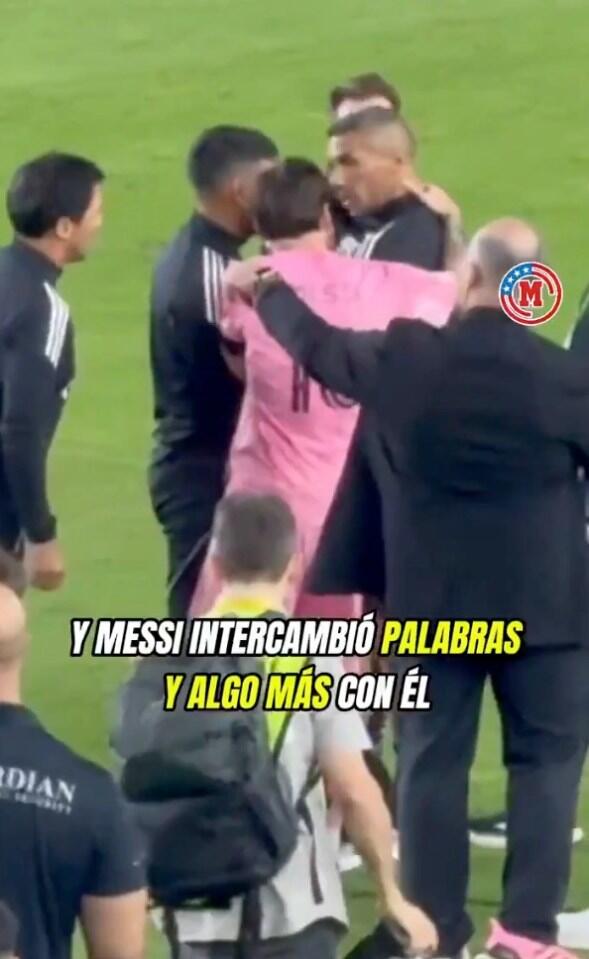 Shocking moment Lionel Messi grabs opposition coach by neck and angrily ...