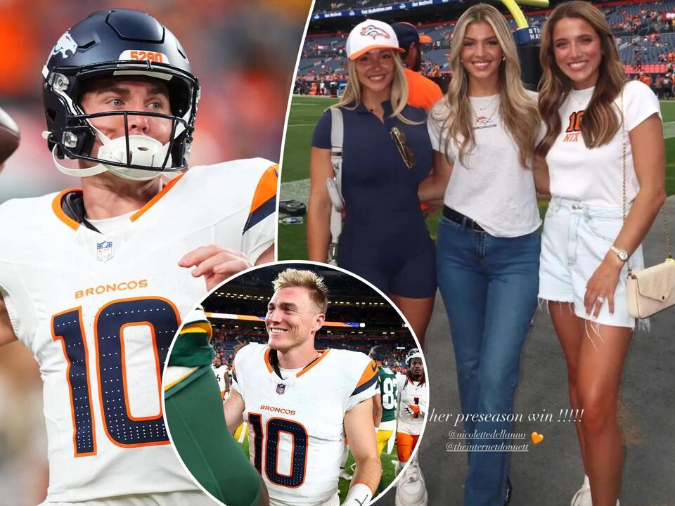 Bo Nix supported by wife Izzy as rookie Broncos QB moves closer to winning starting job