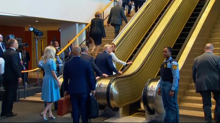 United Nations explains why the escalator stopped as soon as Trump ...