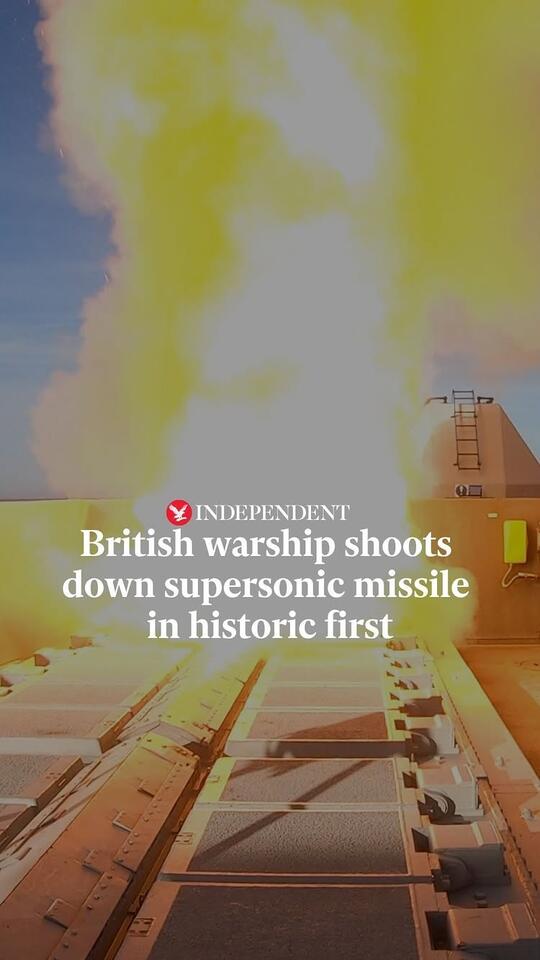Dramatic video shows a Royal Navy warship shooting down a supersonic ...