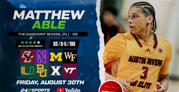 Four-star guard Matthew Able sets commitment date and time; watch live ...