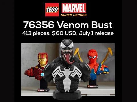 First movie-accurate LEGO Venom bust leaks with Tom Hardy minifigure ...