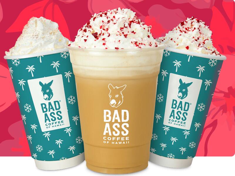 Bad Ass Coffee of Hawaii Brings Back Holiday Drink Menu