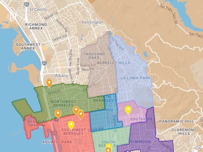 The 2024 Berkeley gunfire map
