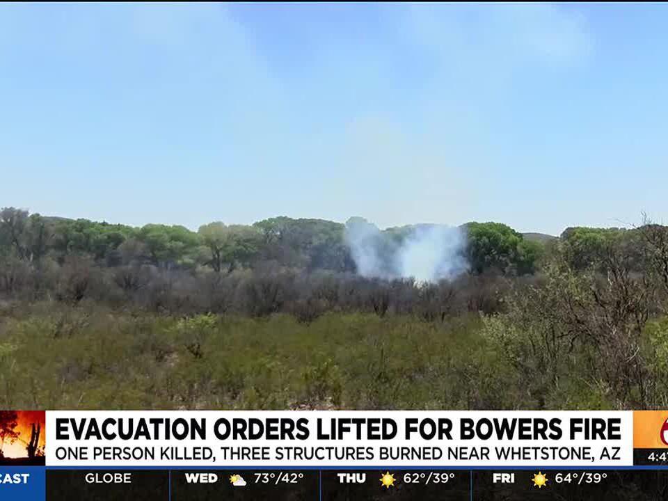 One person killed in Bowers Fire in southeast Arizona; evacuations lifted