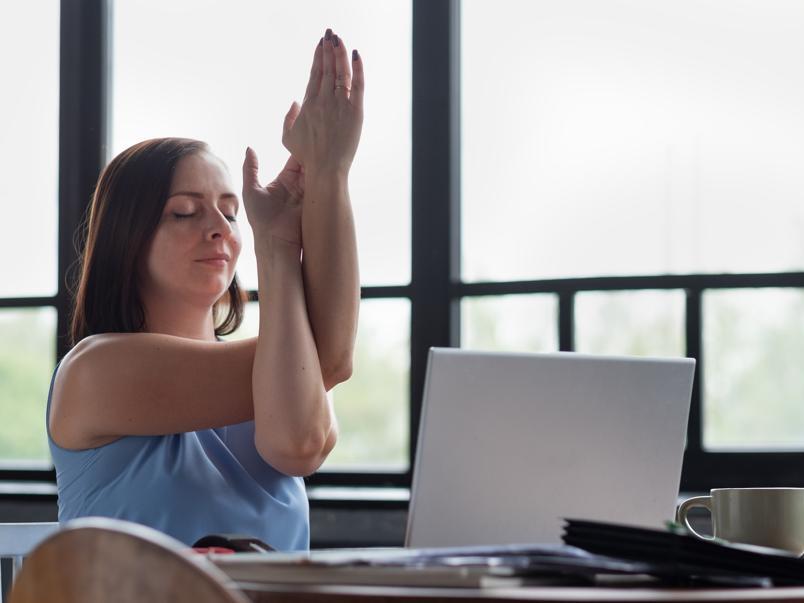 I tried these six upper-back and shoulder stretches and they provided ...