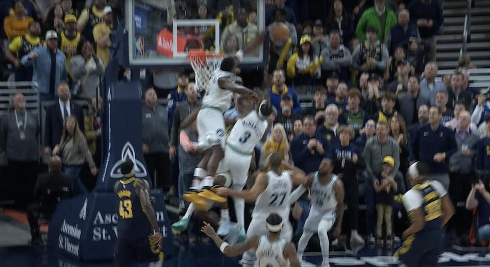 Watch: Timberwolves' Anthony Edwards hits head on rim on buzzer-beating ...