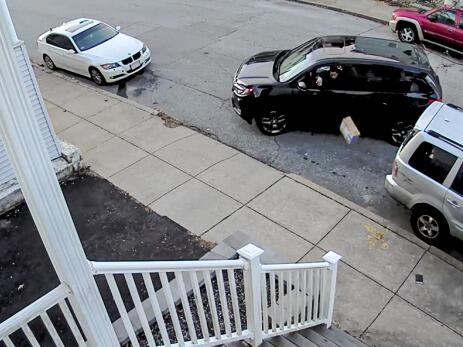 Fall River delivery driver caught on video throwing package from car window