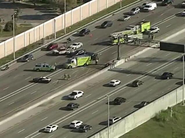 Tanker truck rollover halts traffic on Turnpike in SW Miami-Dade