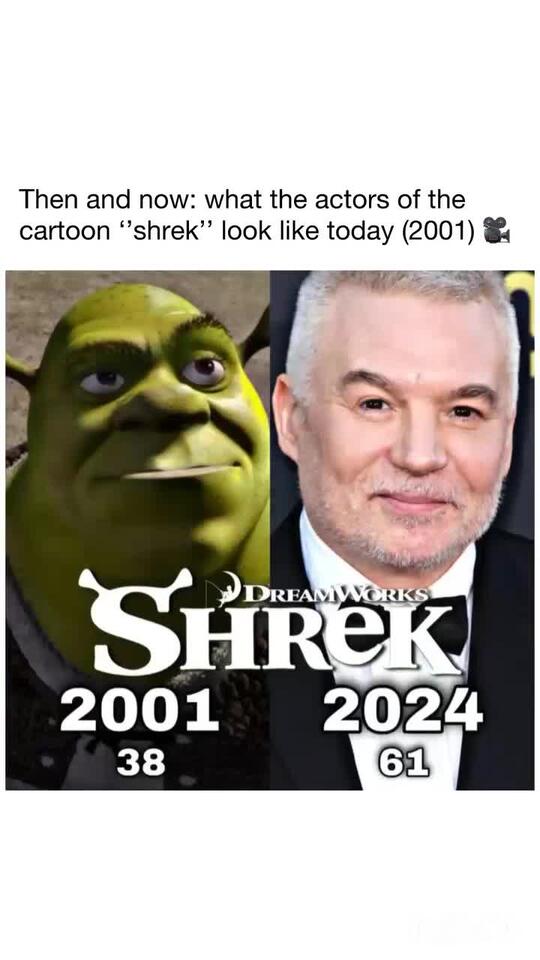 Then and now what the actors of the cartoon shrek look like today (2001 ...