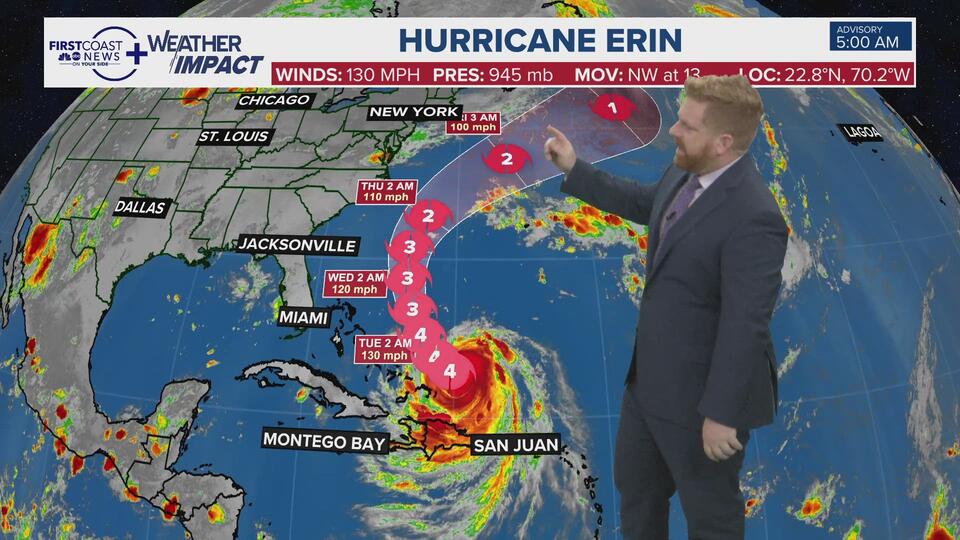 Hurricane Erin Update and how it will impact the First Coast - NewsBreak