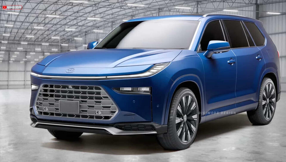 Toyota Grand Highlander, Over 16 Feet Long, Appears in New Render ...