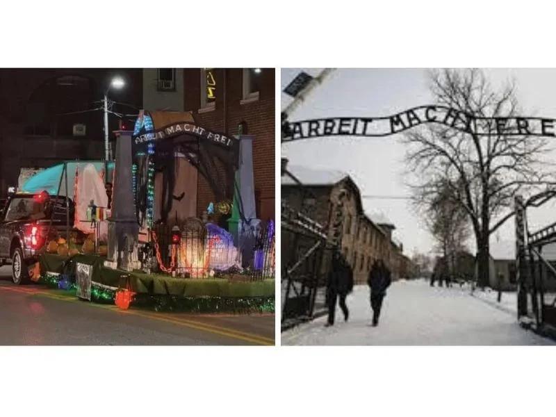 Catholic School Parade Float Featuring Auschwitz Gate Sparks Outrage ...