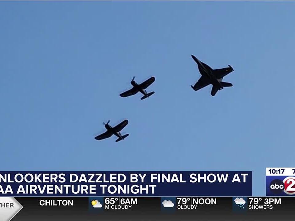 Final night airshow at EAA AirVenture awes a record crowd