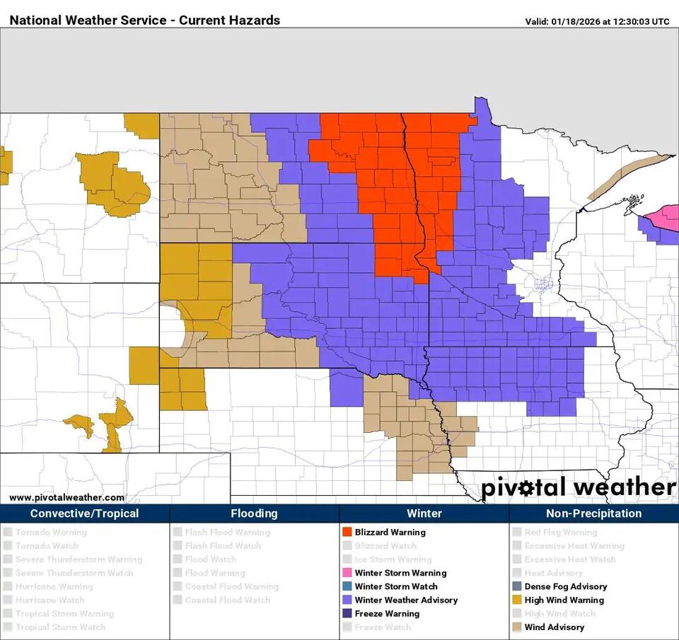 Blizzard conditions with light snow and blustery winds followed by ...