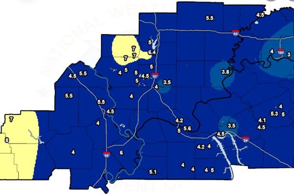 Preliminary snow totals from National Weather Service - NewsBreak