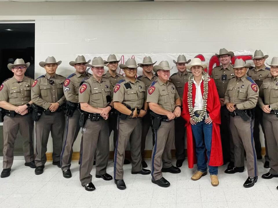 State troopers surprise son of fallen DPS Trooper Chad Walker at his ...