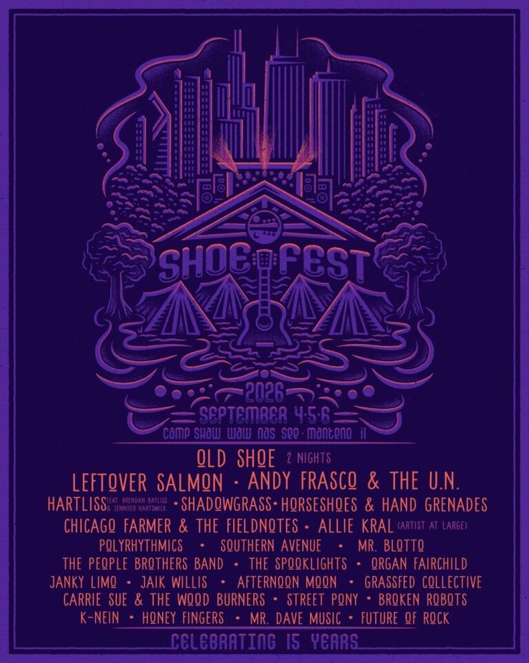 Shoe Fest 2026 Lineup Announced with Old Shoe, Leftover Salmon, Andy ...
