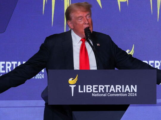 Trump tries to rewrite what happened at Libertarian Convention after he was booed on stage