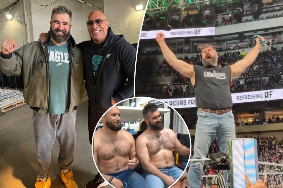 Jason Kelce gets big pop after getting involved in WrestleMania 40 match - NewsBreak