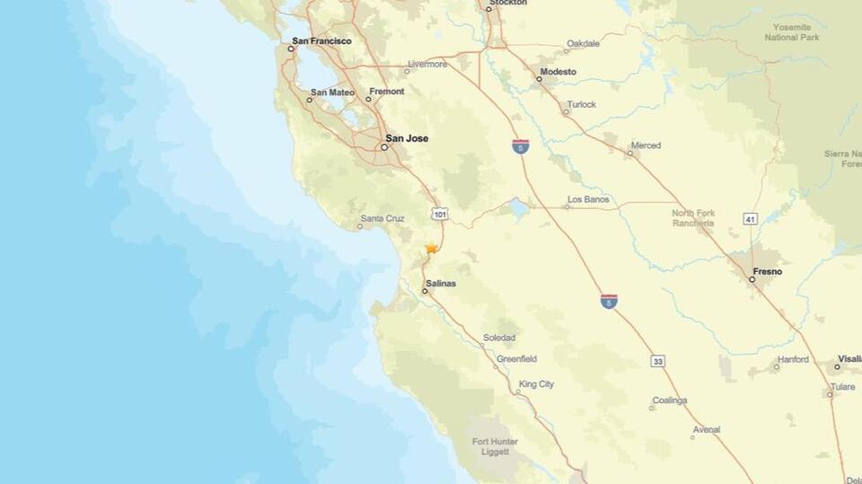 Earthquake of magnitude 2.6 registered close to Aromas, CA on March 1 ...