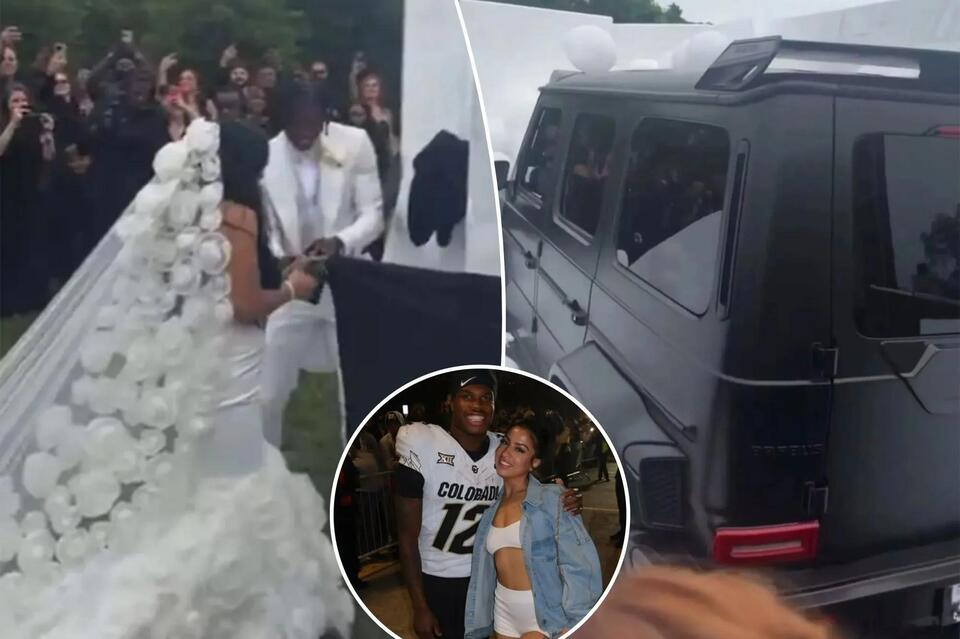 Jaguars’ Travis Hunter marries Leanna Lenee in stunning wedding — and surprises new wife with ...