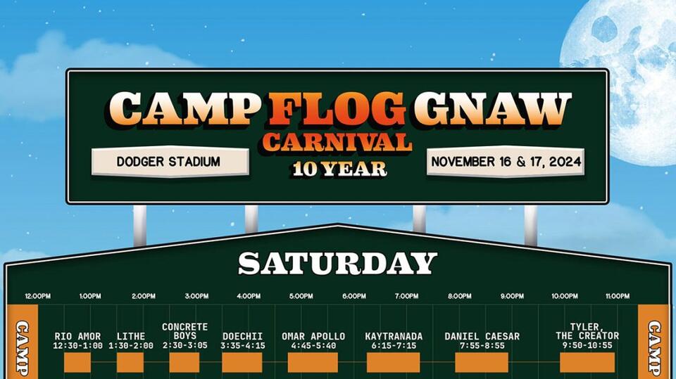 Camp Flog Gnaw 2024 set times (Tyler the Creator, Vince Staples, André ...