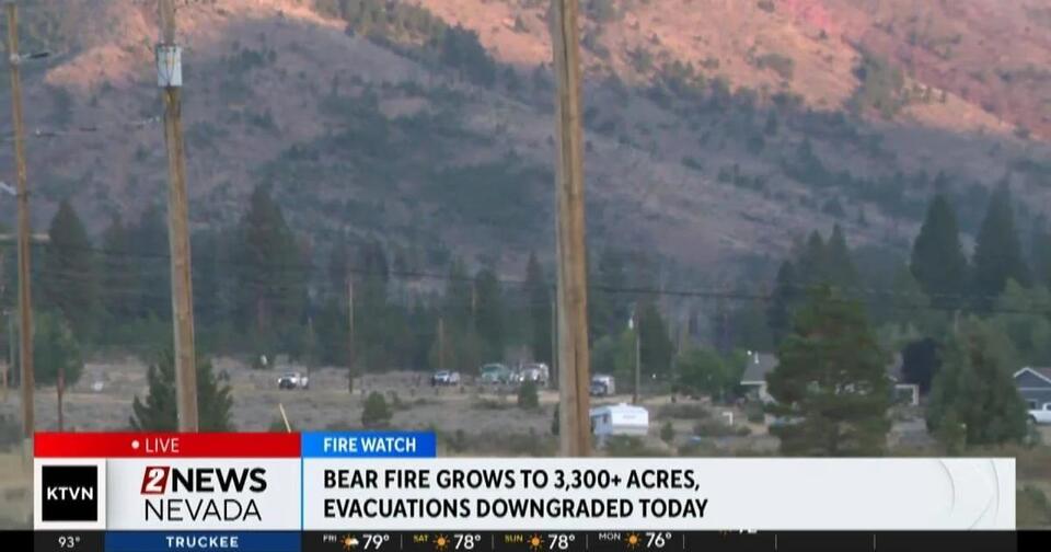 Bear Fire grows by around 100 acres overnight - NewsBreak