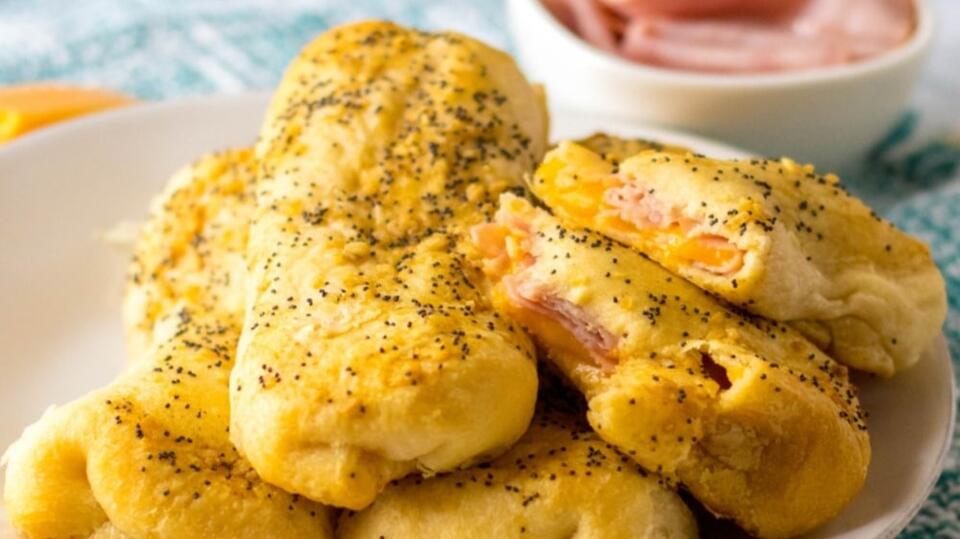 Golden Ham & Cheese Crescent Sticks - NewsBreak