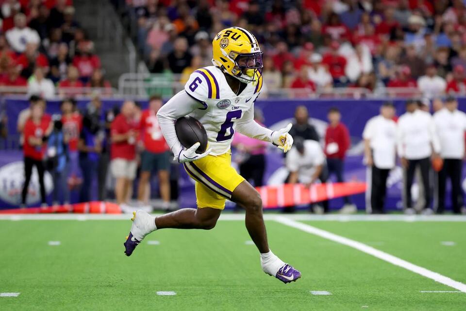 Saints select LSU WR Barion Brown with the No. 190 overall pick in the ...
