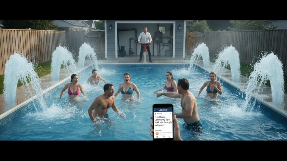 Strangers invaded my private pool for a party, so I blasted freezing ...