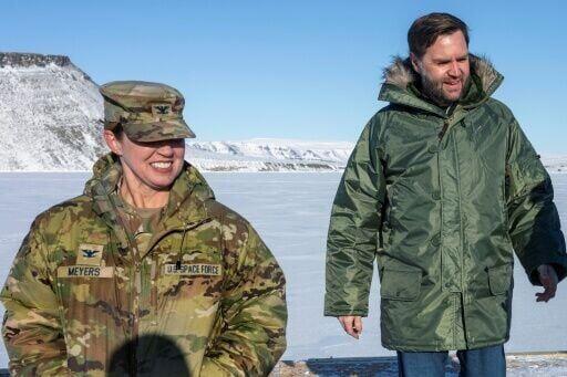 US Vice President JD Vance met Colonel Susan Meyers at the Pituffik ...