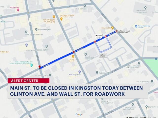 Traffic Alert: Main Street closure in Kingston for roadwork