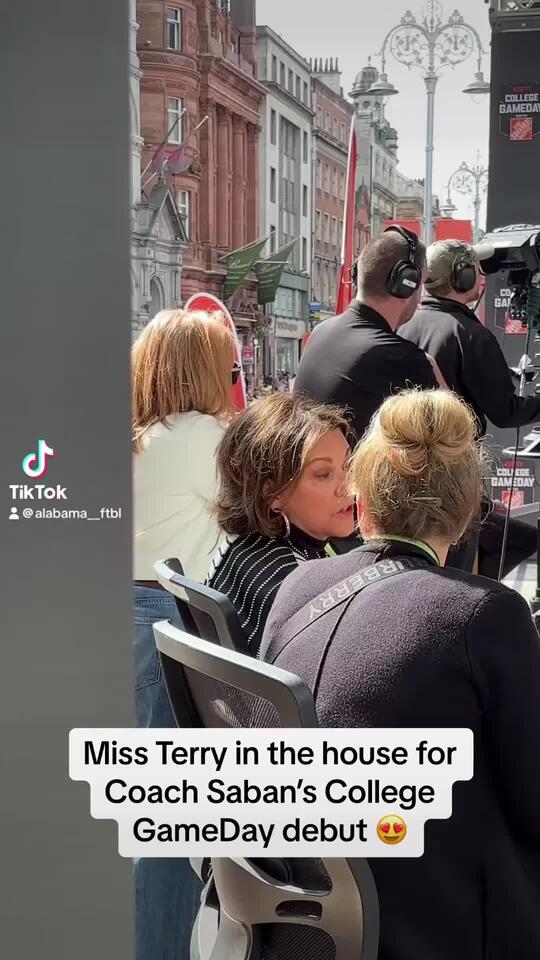 Miss Terry in the house for Coach Saban’s College GameDay debut! 😍# ...