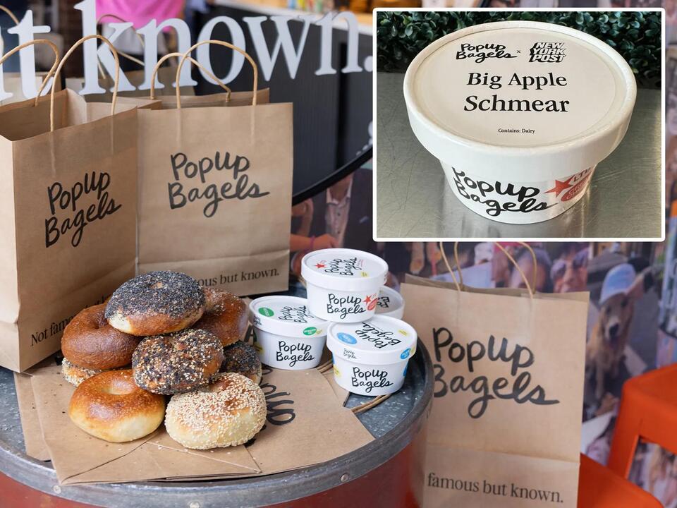 NY Post launches Big Apple Schmear cream cheese with PopUp Bagels