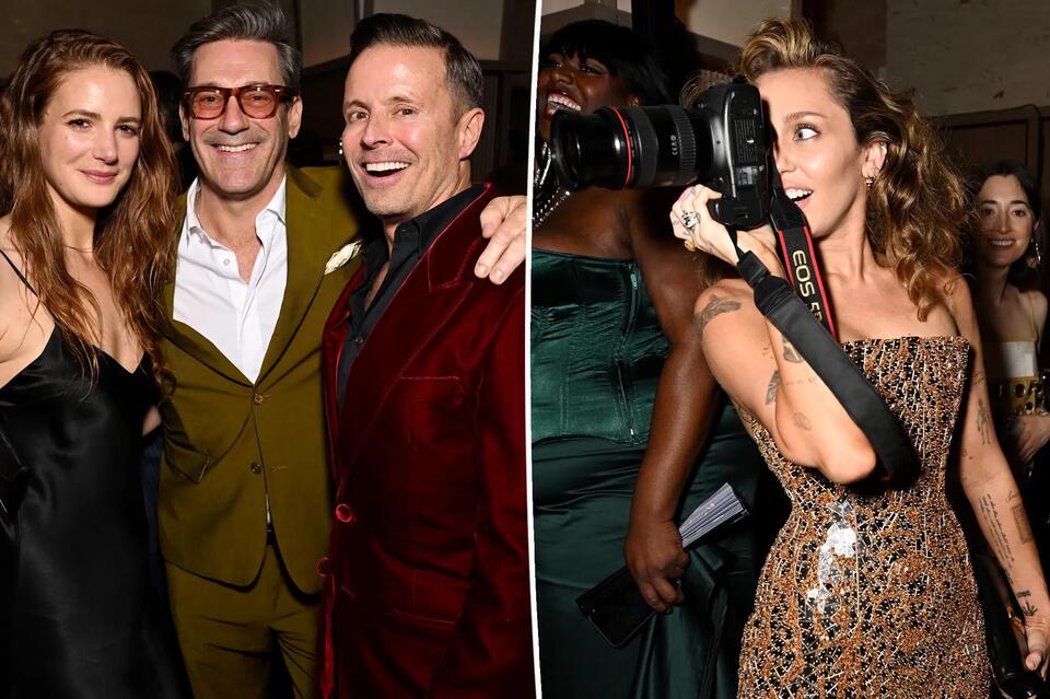 Jon Hamm has ‘Mad Men’ reunion at CAA’s New York Party, Miley Cyrus ...