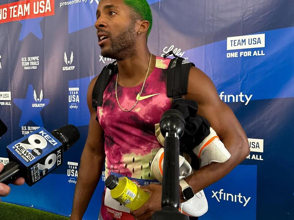 Kyree King gets redemption, makes men's 200 meter final