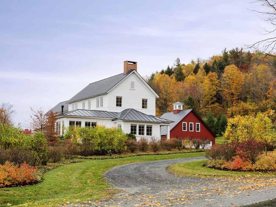 A peek into this timeless Vermont farmhouse with beautiful living spaces