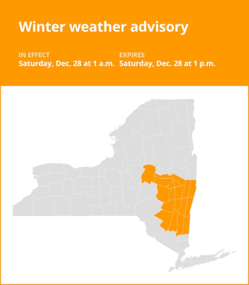 NY weather: Winter weather advisory affecting New York Saturday - NewsBreak