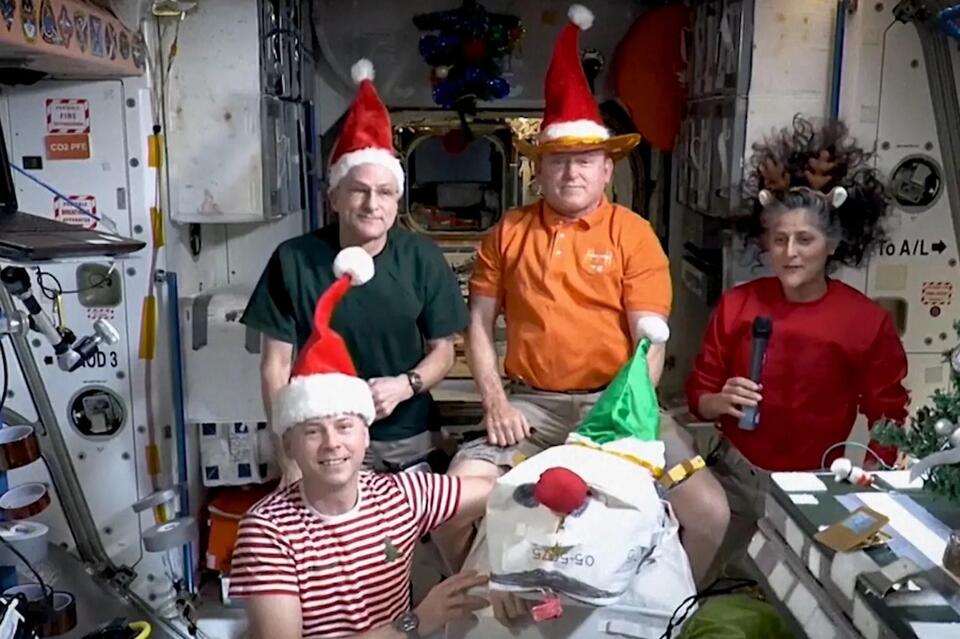 Stranded NASA astronauts send holiday greetings from ISS - NewsBreak
