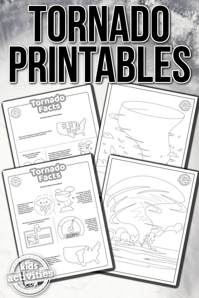 Tornado Coloring Pages + Tornado Facts for Kids Printables - NewsBreak