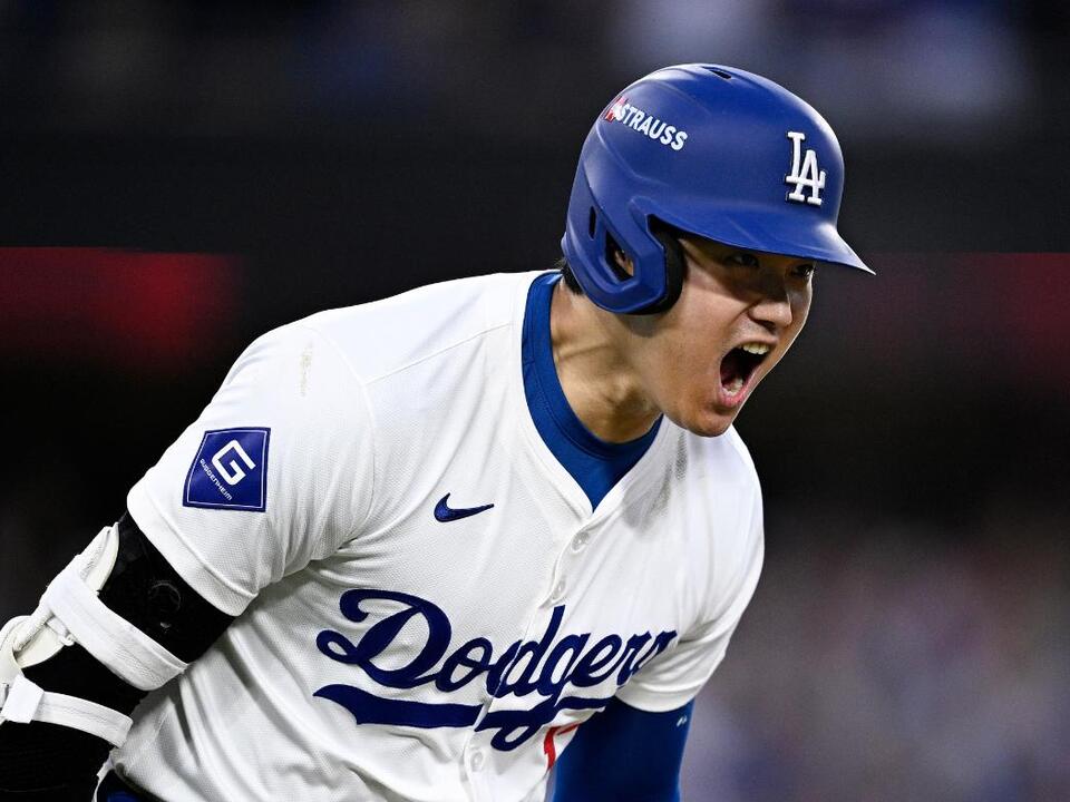 WATCH: Shohei Ohtani records first MLB playoff hit with game-tying three-run Dodgers home run vs ...