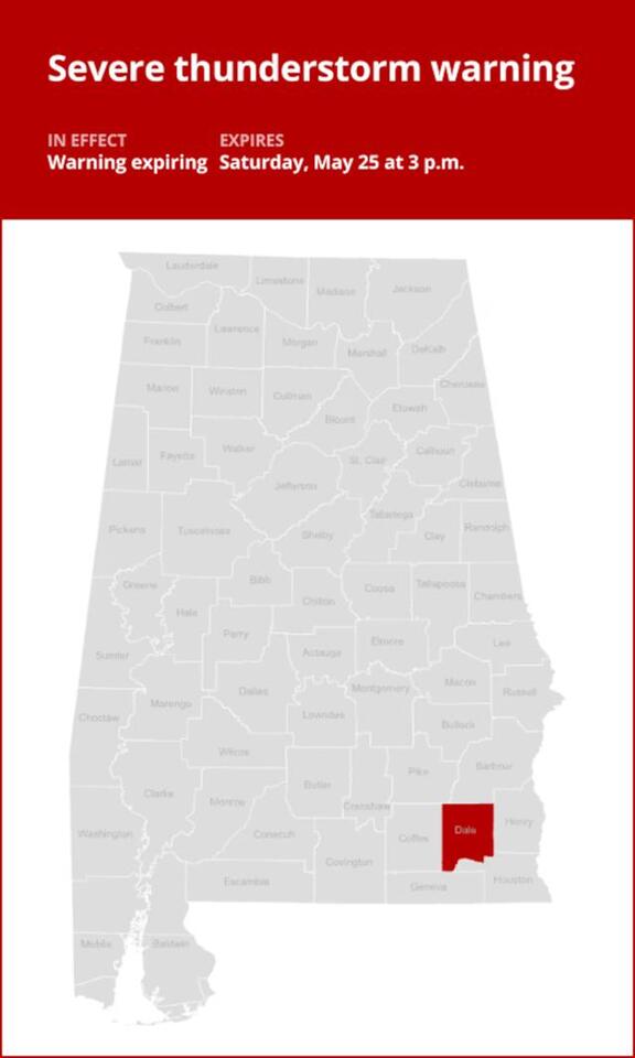 Update: Severe thunderstorm warning expected to expire at 3 p.m. - NewsBreak