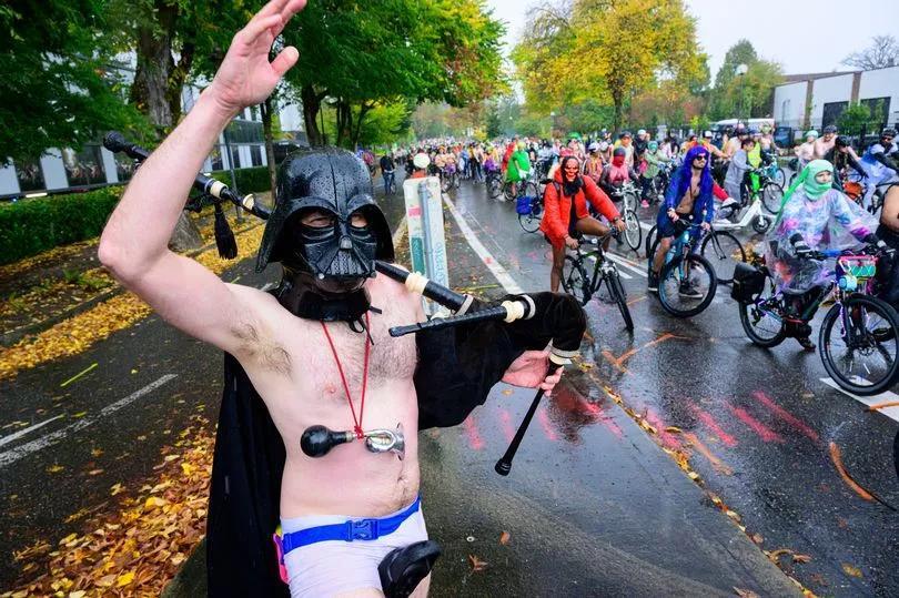 Portland Protesters Hold Emergency Naked Bike Ride Against Trumps 2759
