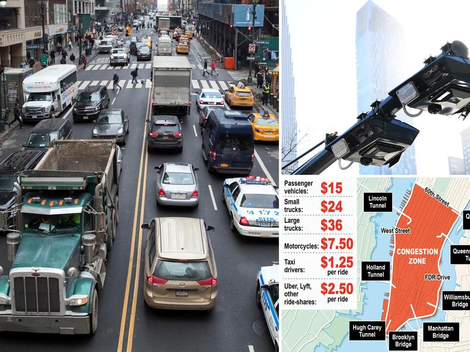 Truckers sue NY over controversial $15 congestion toll to enter Manhattan