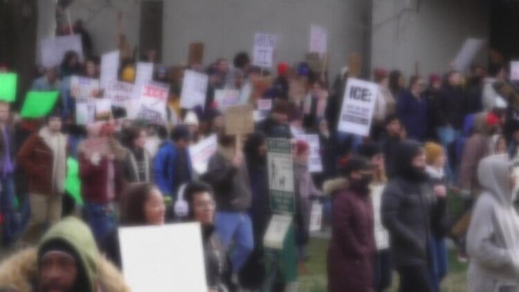 Hundreds of students walked out of school to protest against ICE ...