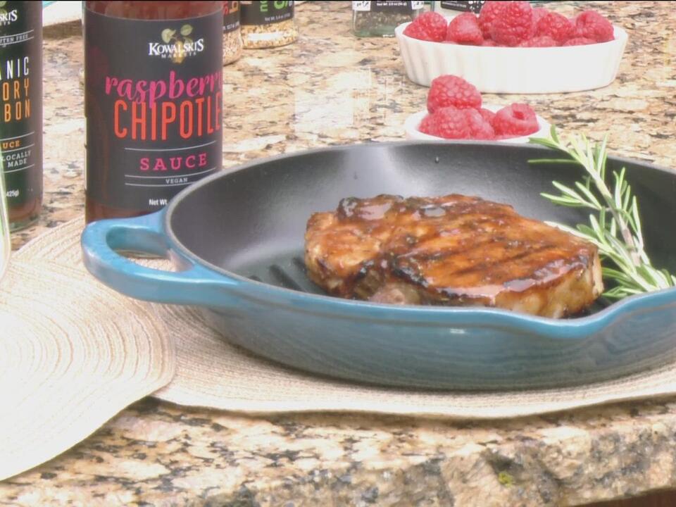 RECIPE: Grilled raspberry chipotle pork chops